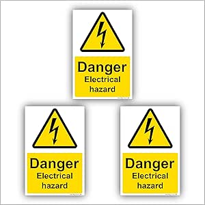 3 x High Voltage Electrical Cupboard Sign - Ensure Safety with Clear ...