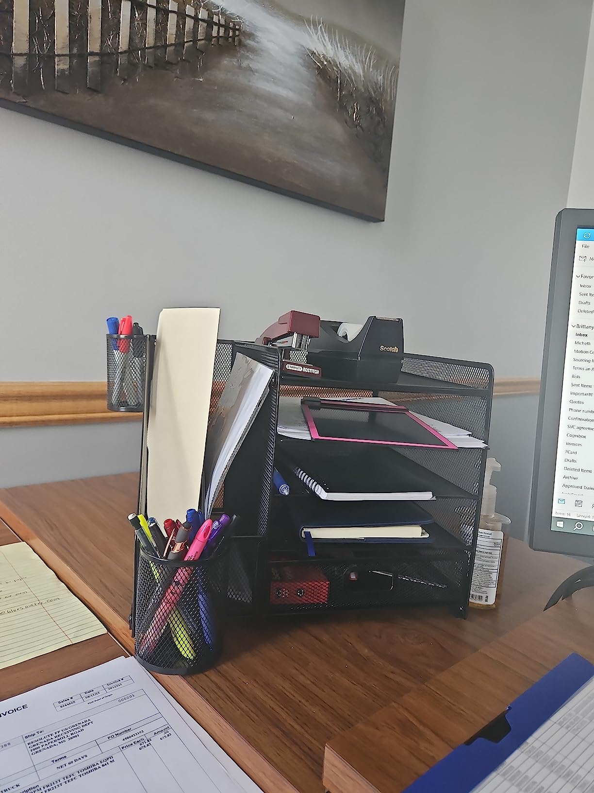 $7/mo - Finance 5 Tier Desk Organizer with Vertical File Racks, Office ...