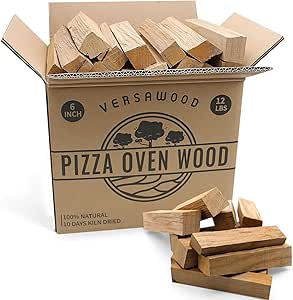 VERSAWOOD Pizza Oven Wood - Kiln Dried Oak Cooking Wood, Mini Firewood, Perfect for Portable ...