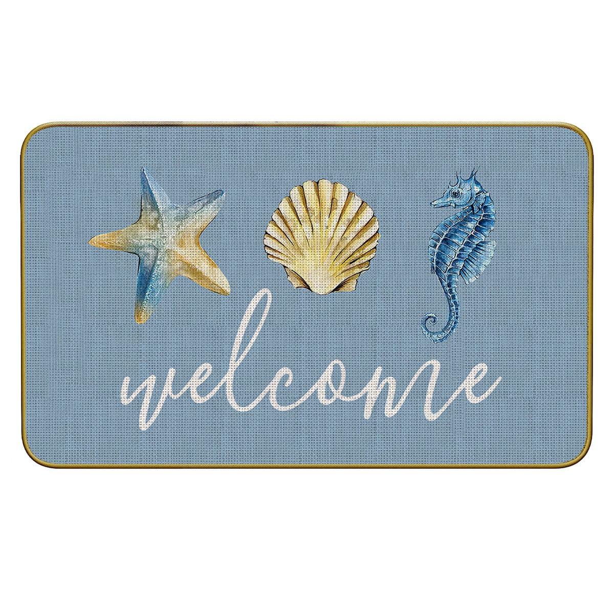 Amazon.com: Mingnei Nautical Door Mat,Beach Door Mats Outdoor,Beach Rug ...