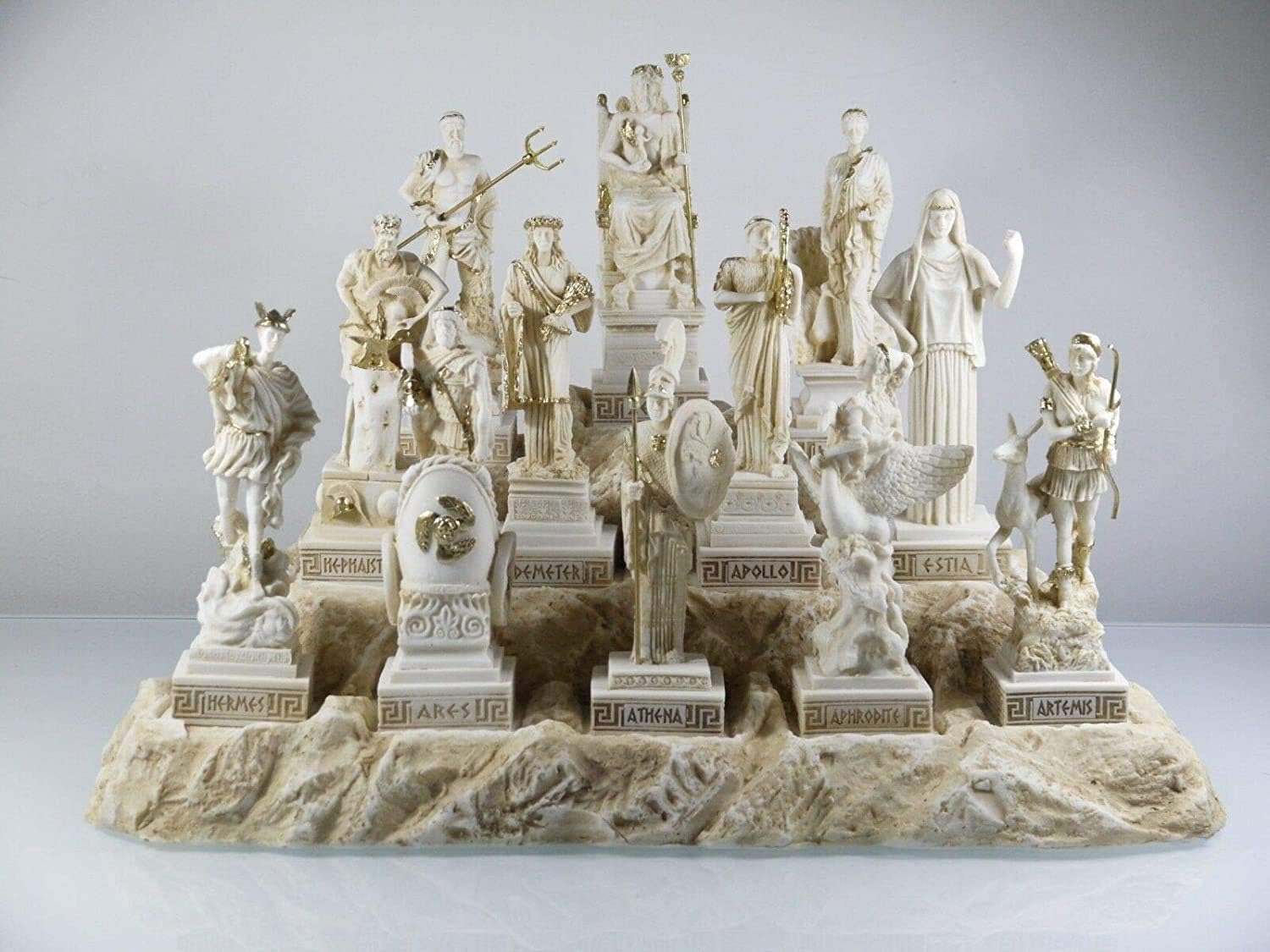 Amazon.com: BEAUTIFUL GREEK STATUES Set All The 12 Olympian Gods of ...