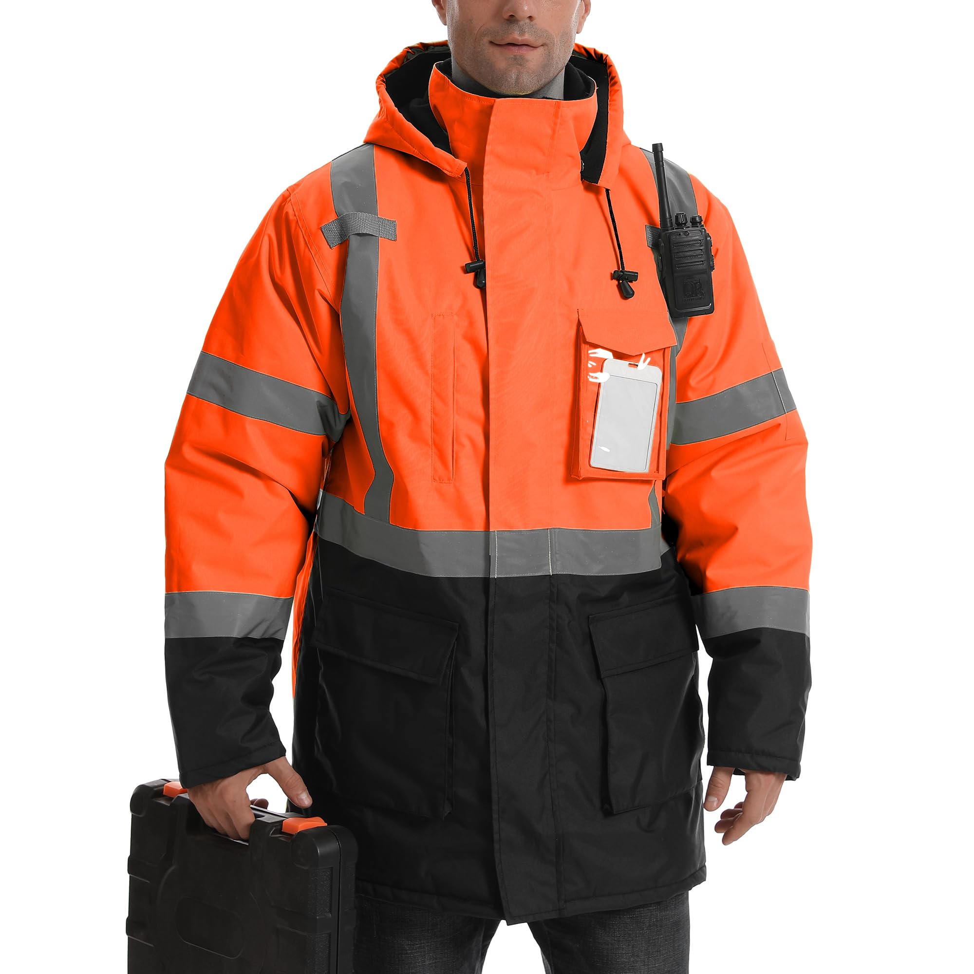 Reflective jacket,High visibility jackets for men&women,Waterproof Hi ...