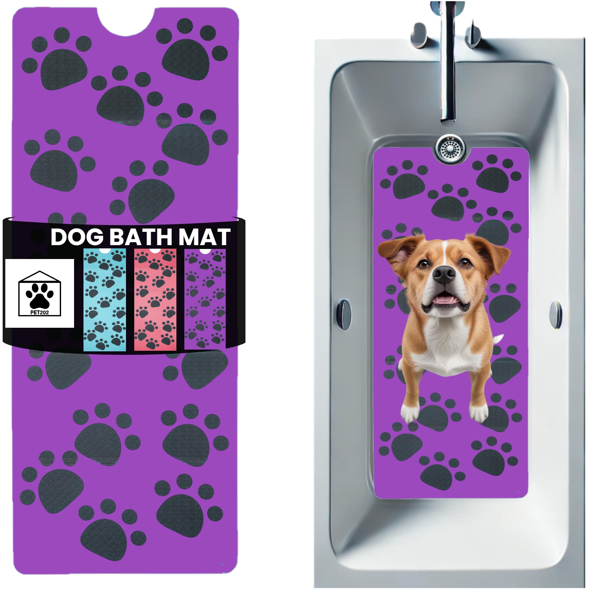 Amazon.com: Dog Bath mat for tub, Non Slip Shower pad, Smooth Cats ...