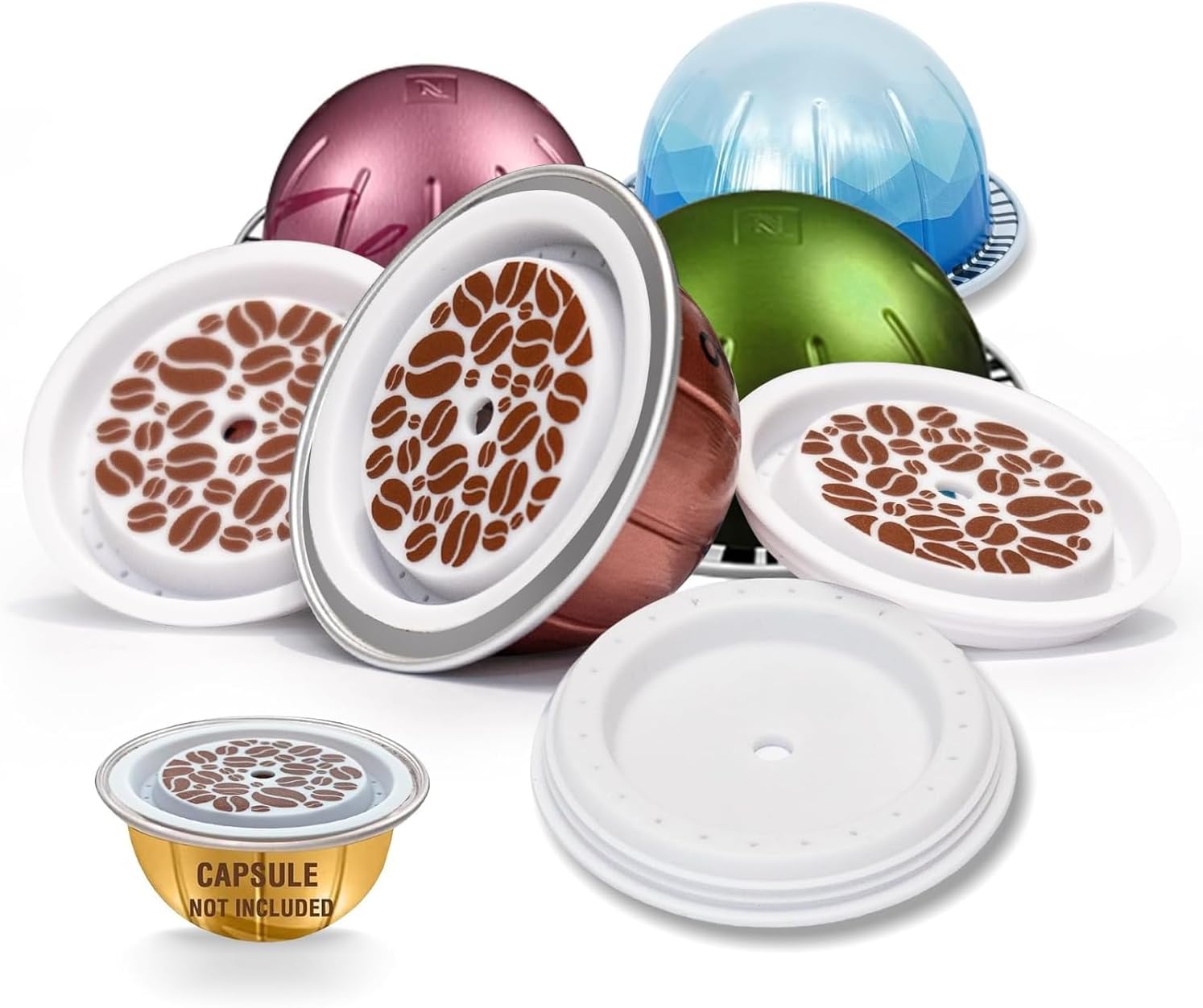 Amazon.com: mycoffeestar Reusable Nespresso Pods Vertuo - Refillable ...