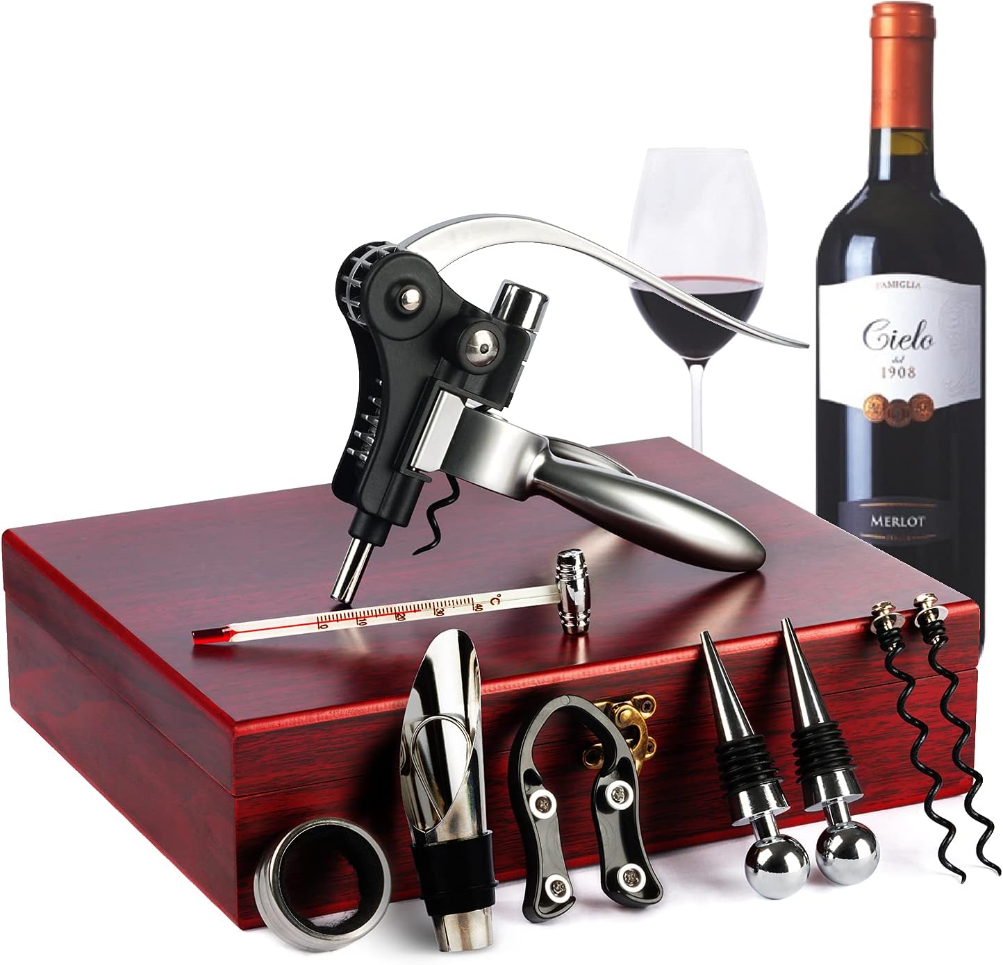 Amazon.com: Wine Opener Gift Set with rabbit style Cork Screw ...