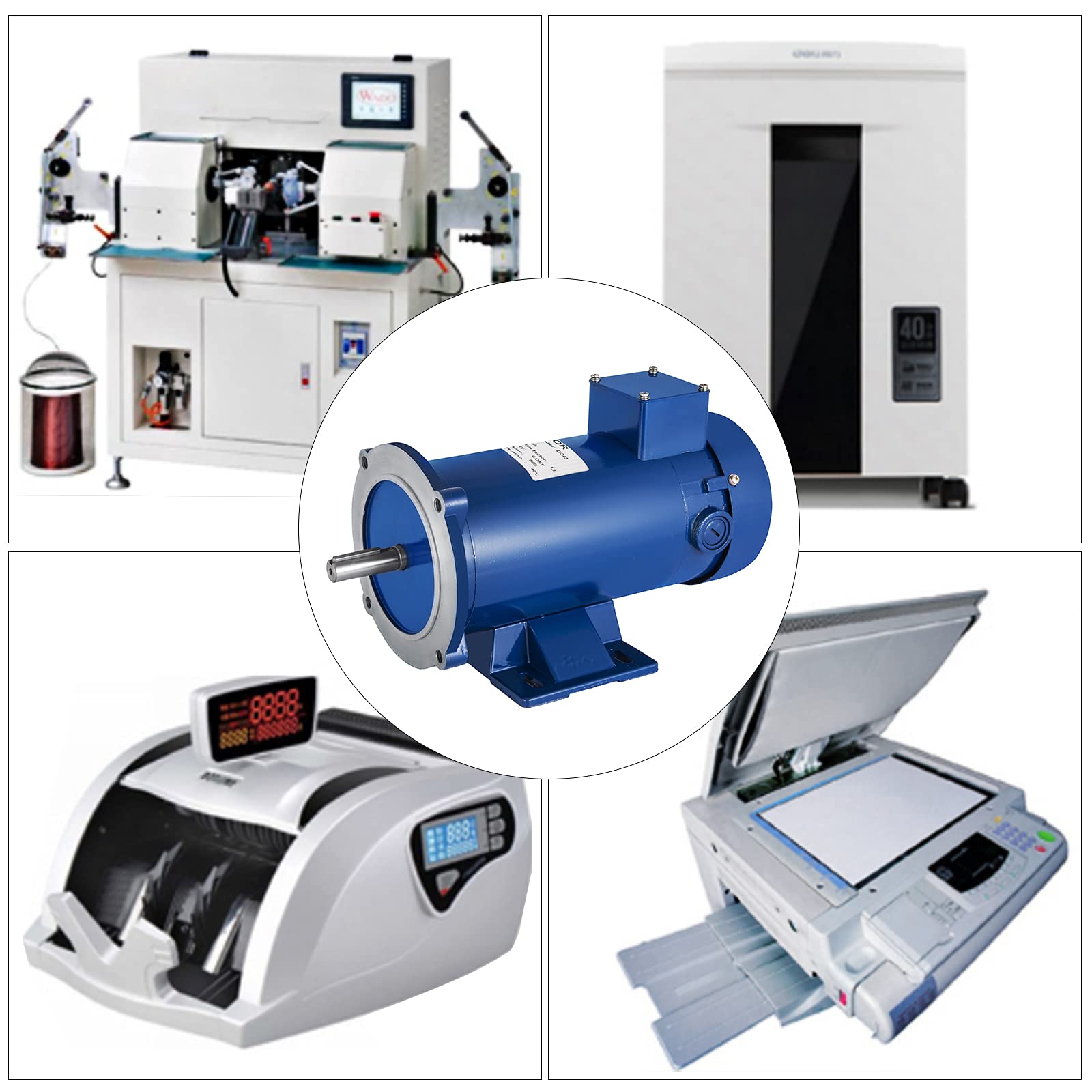 3/4HP 90V DC Motor 56C Frame Rated Speed 1750RPM TEFC Permanent Magnet ...