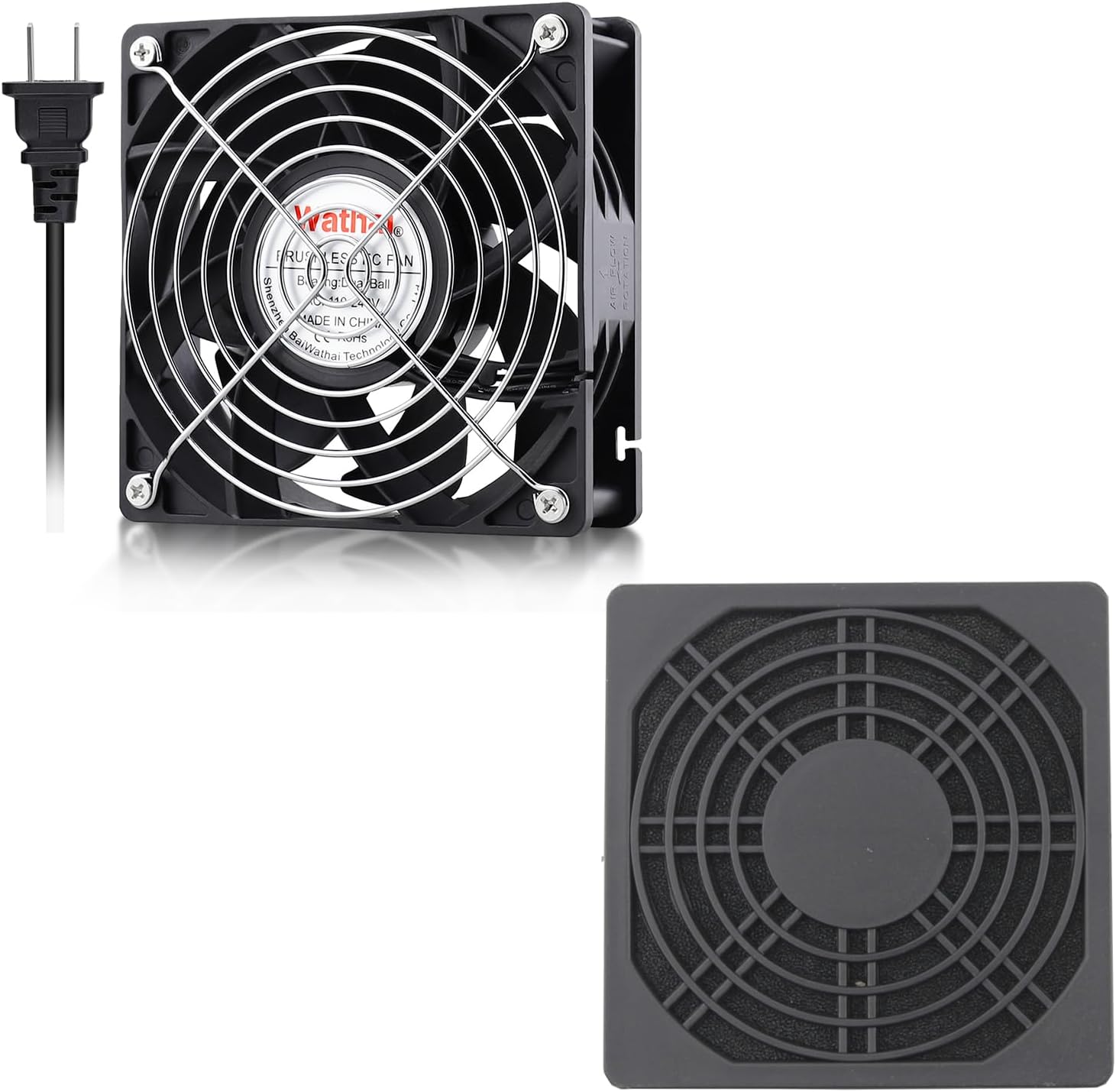 Amazon.com: Wathai EC AC 110v 120v 220v 240v Industrial Fan 120mm x ...