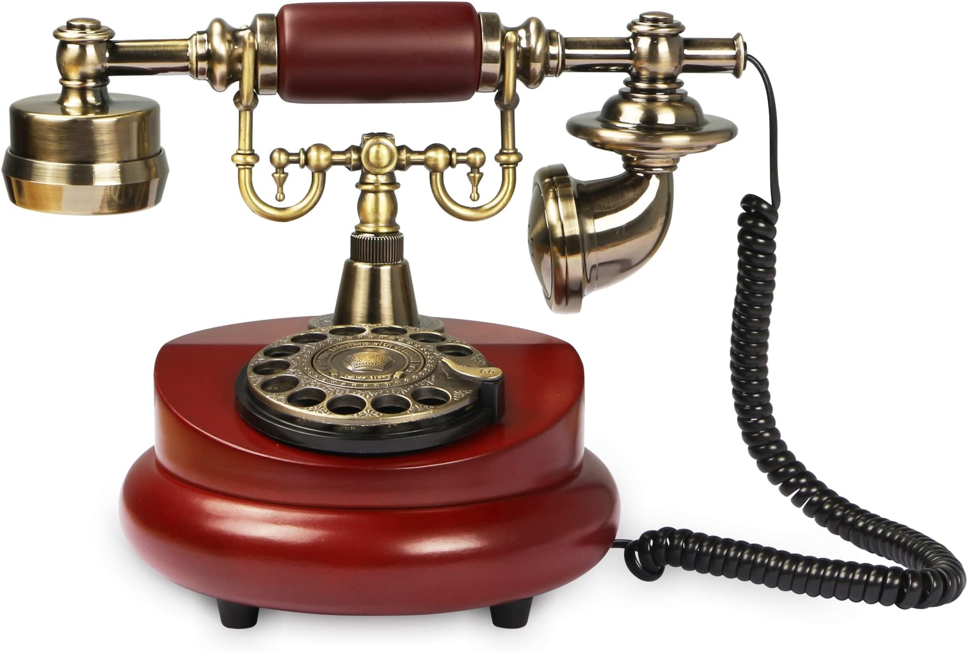 Amazon.com : CERRXIAN Rotary Antique Telephone,Retro Landline Turntable ...