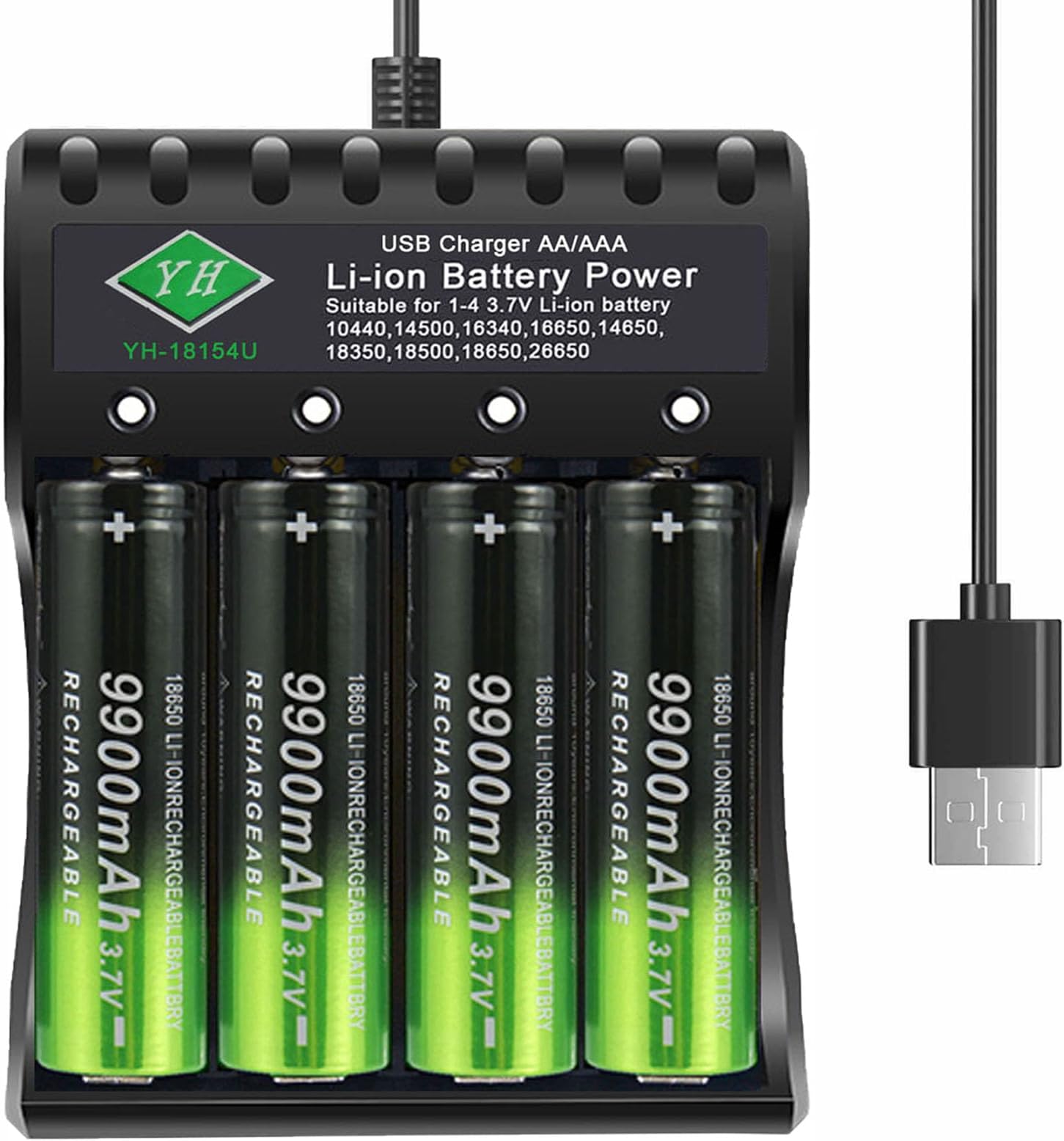 Amazon.com: Swanlake 4-Bay Universal Fast Battery Charger for 3.7V Li ...