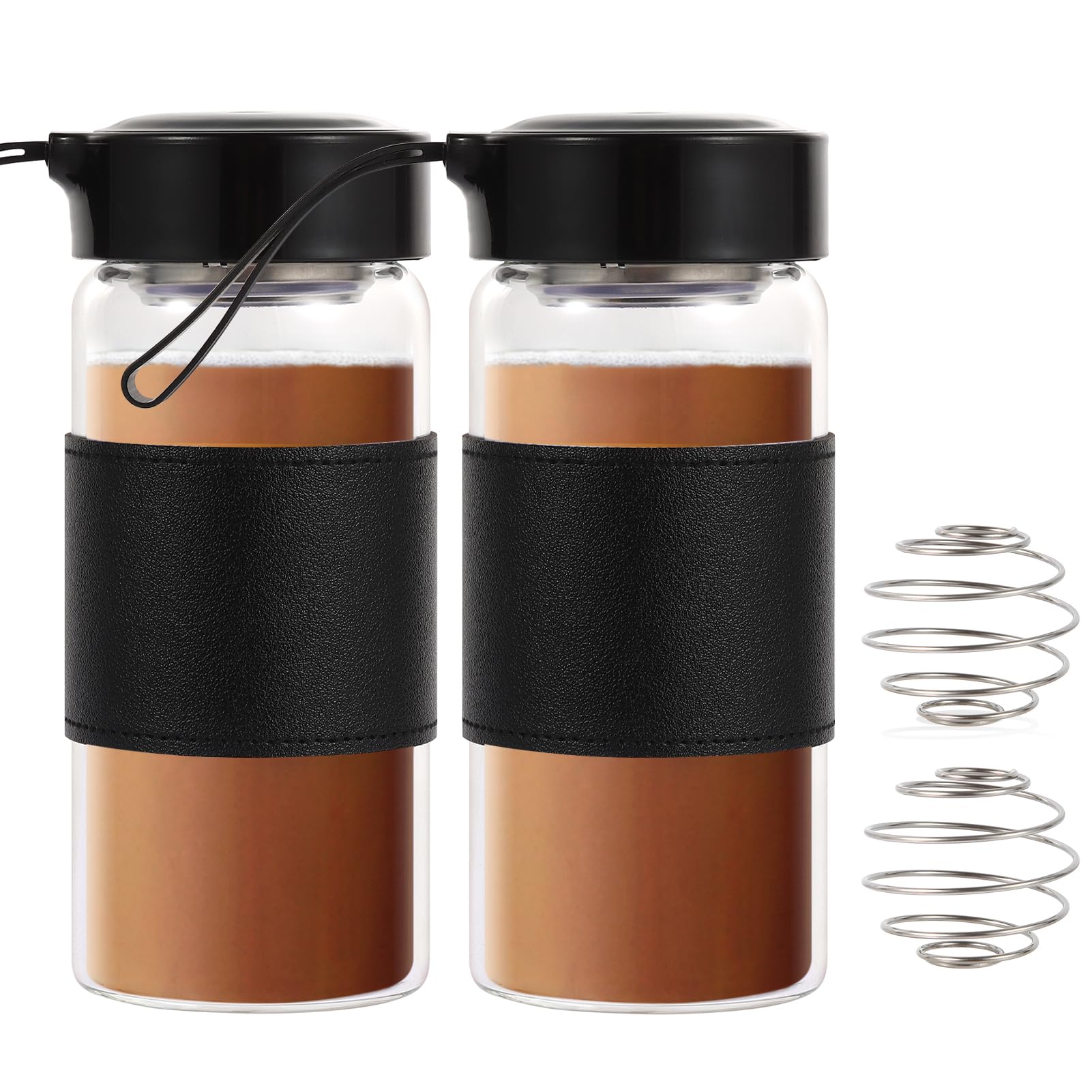 Amazon.com: BNCWCQZ Small Glass Shaker Bottle,16oz BPA Free Odorless ...