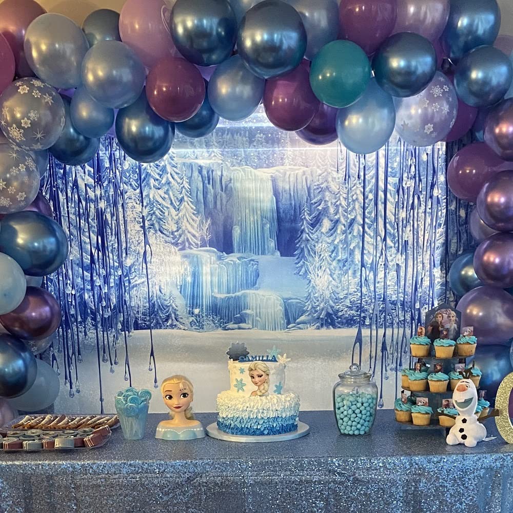 Frozen Birthday Party Background Frozen Theme Square Backdrop