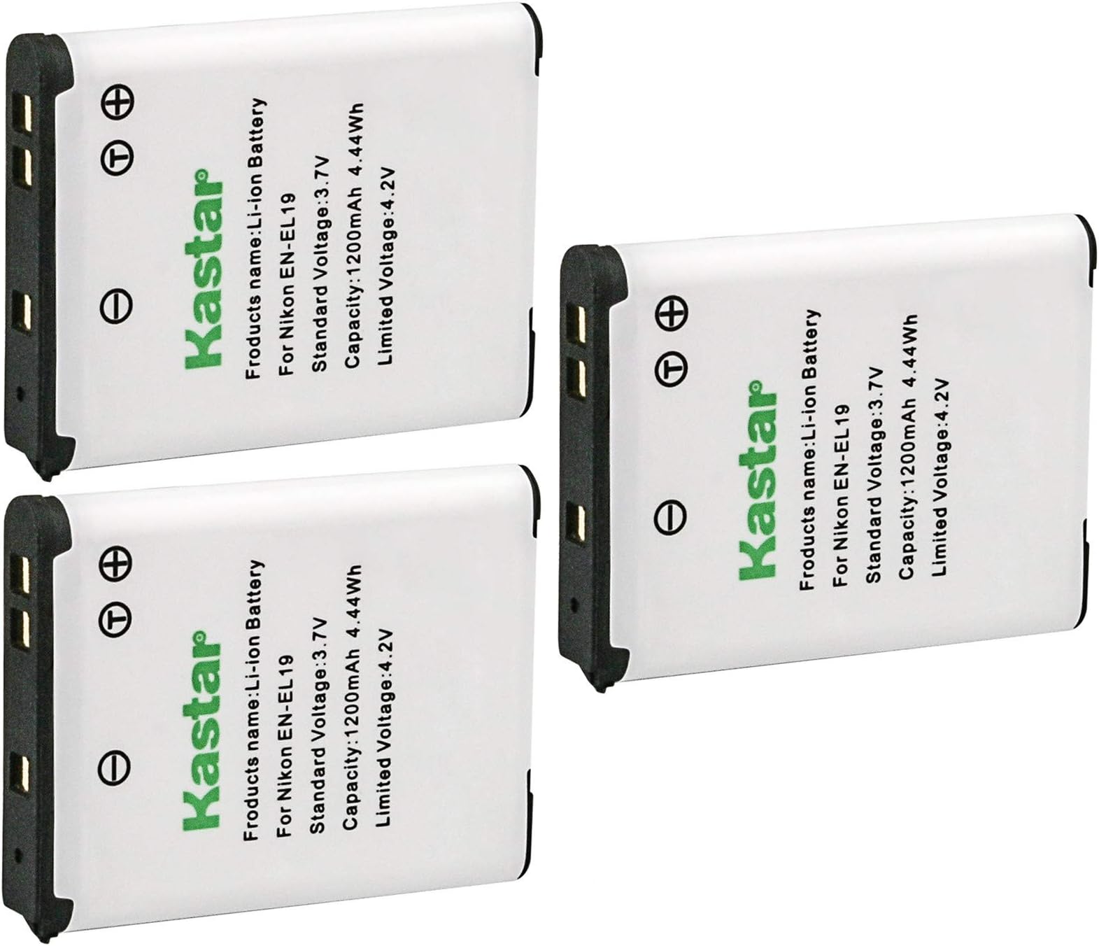 Amazon.com : Kastar EN-EL19 Battery for Nikon CoolPix S4100 S4150 S4200 ...
