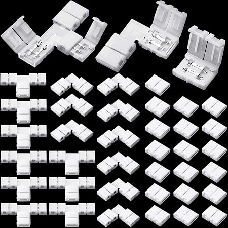 GooChan 2-Pin LED Connector for 10MM Wide Waterproof Single Color LED ...