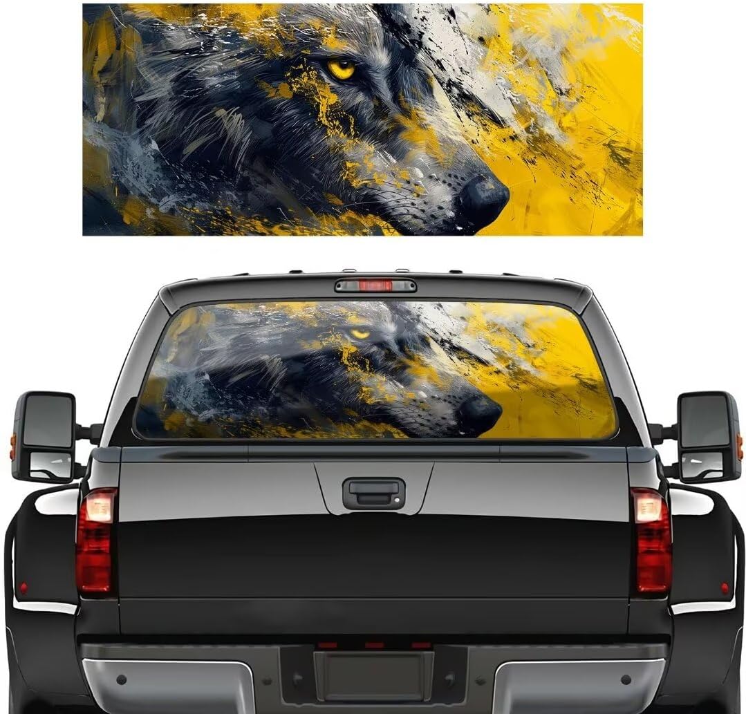 Amazon.com - Personalized Wolf Wallpaper Rear Truck Window Decals,Wolf ...