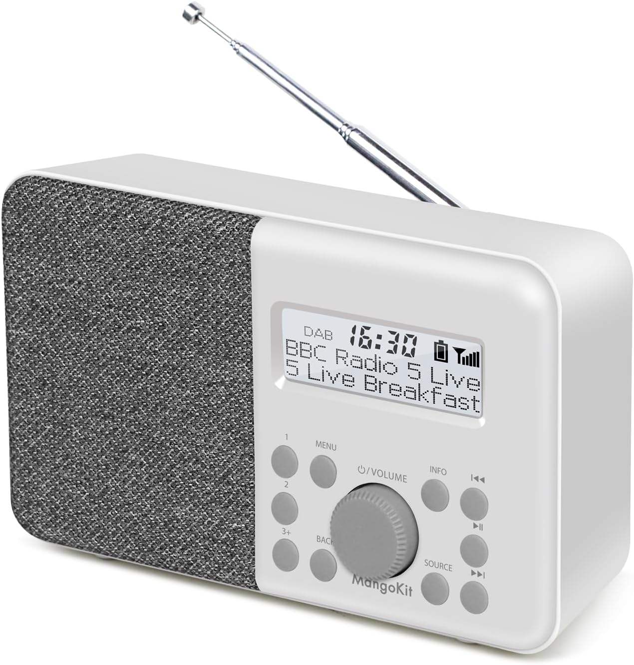 MangoKit MD1 Portable DAB+ Radio I Digital Radios Mains and Battery I ...