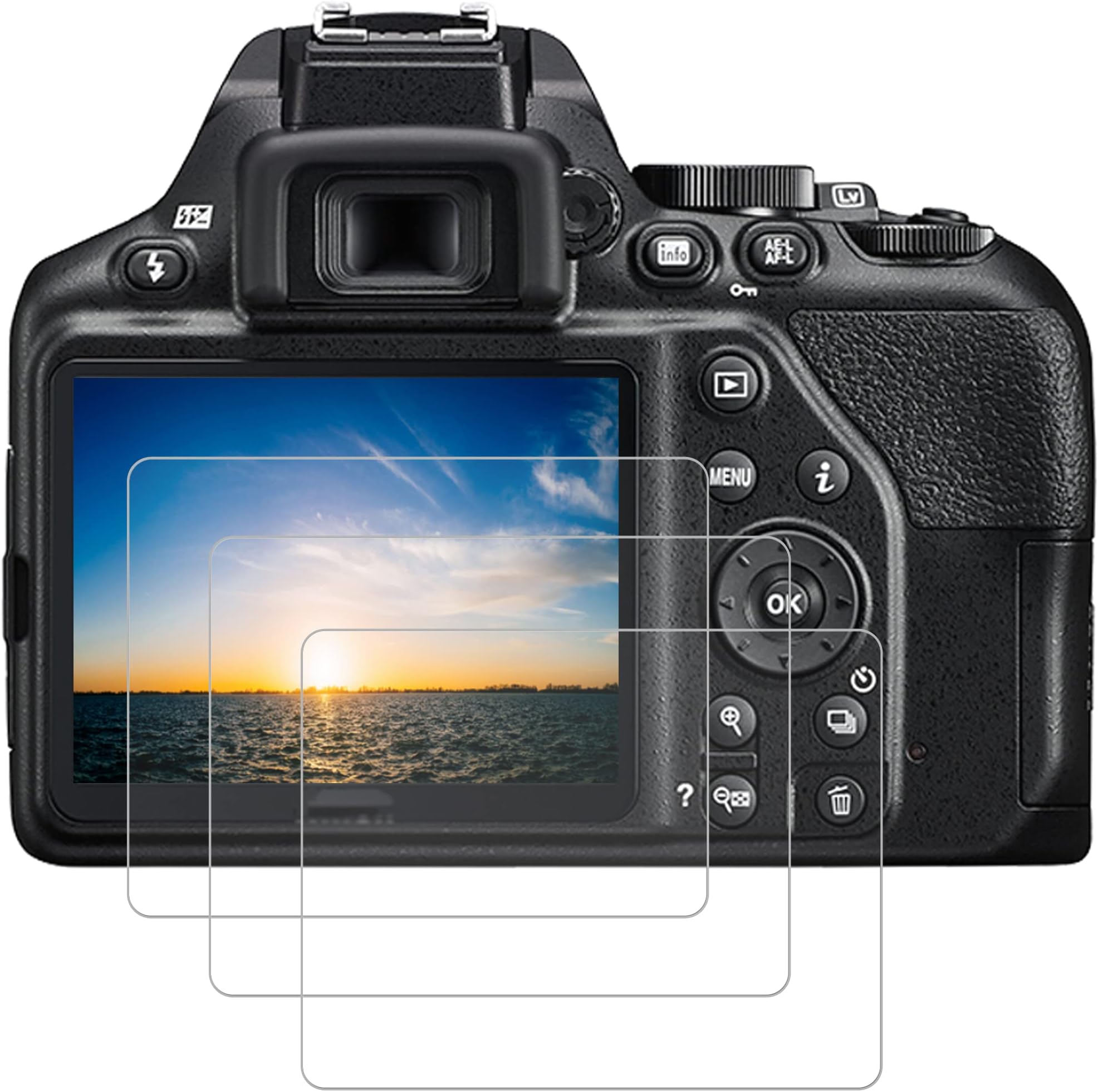 Amazon.com: Mr.Shield [3-Pack] Screen Protector For Nikon D3500 D3400 ...