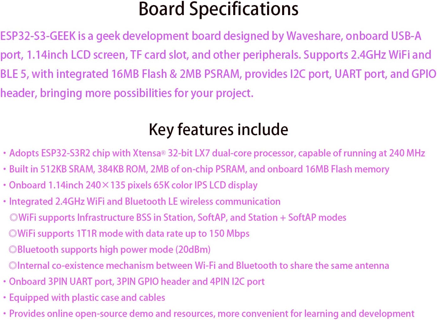 Esp32 S3 Geek Development Board Based On Esp32 S3r2 Controller Chip 4362