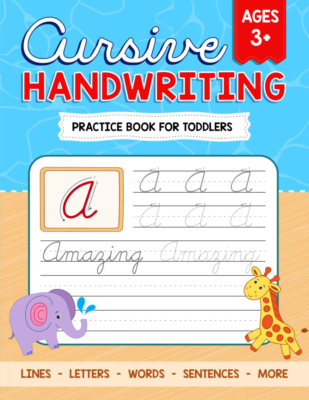 Cursive Handwriting Practice Book for Toddlers: Fun and Easy Tracing ...