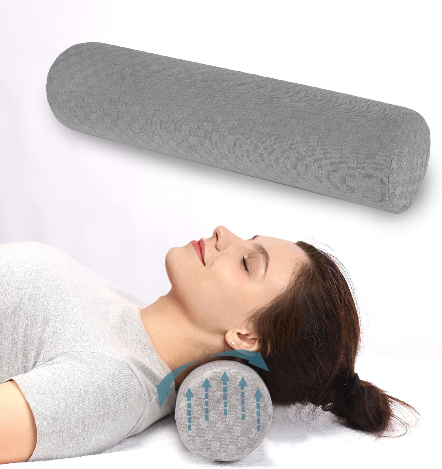 Amazon.com: wuwumiline Cervical Neck Pillow, Neck Support Round Pillow ...