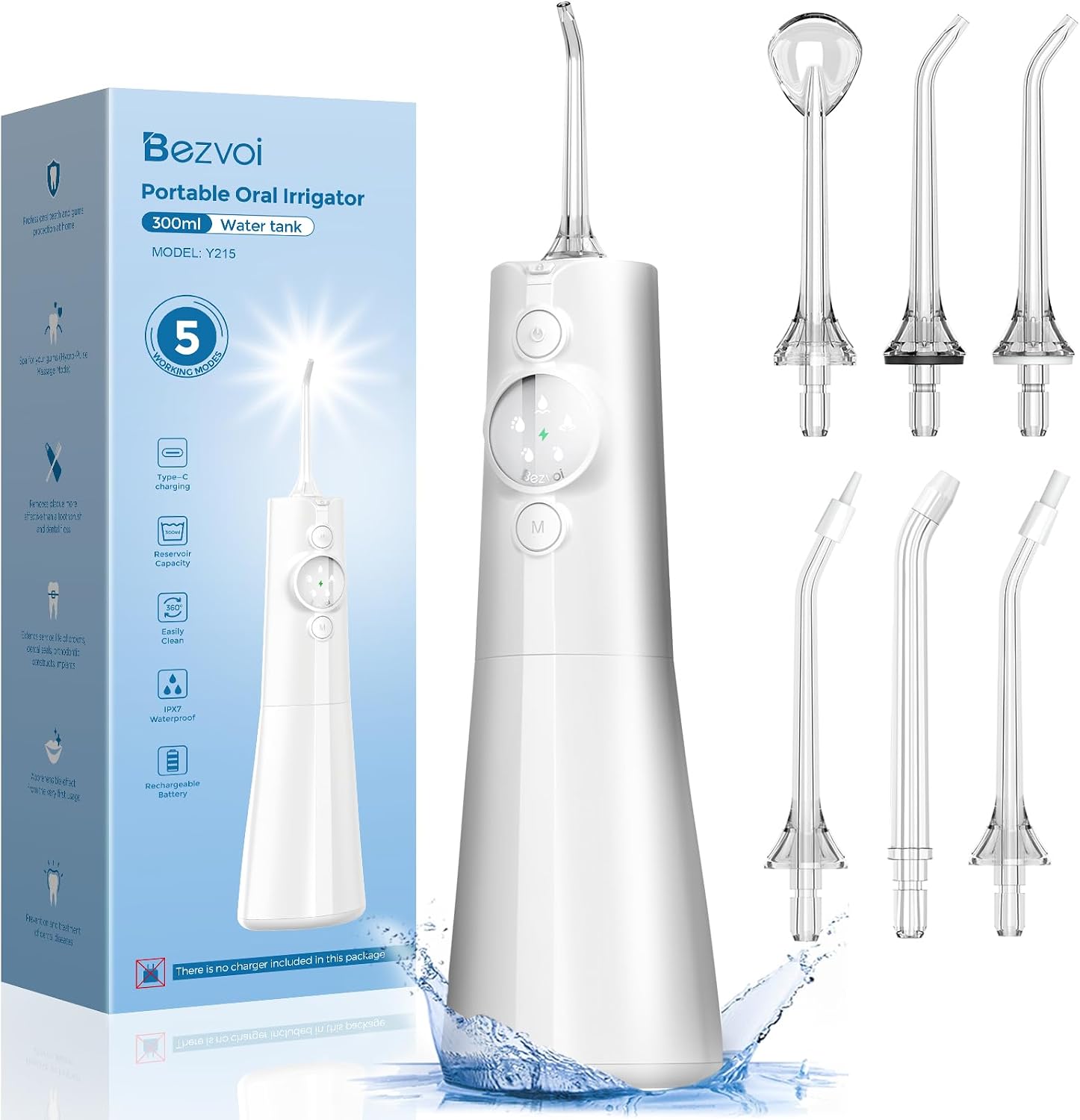 Amazon.com: Bezvoi Water Dental Flosser Cordless: Professional Water ...