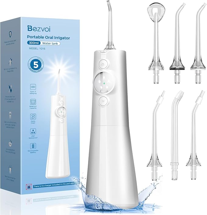 Amazon.com: Water Flosser Teeth Pick: LED Display 5 Modes Cordless ...