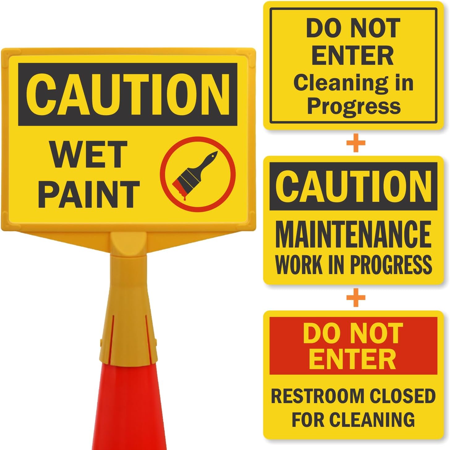 Amazon.com: SmartSign Cleaning Maintenance Sign Kit with 1 Cone Top ...