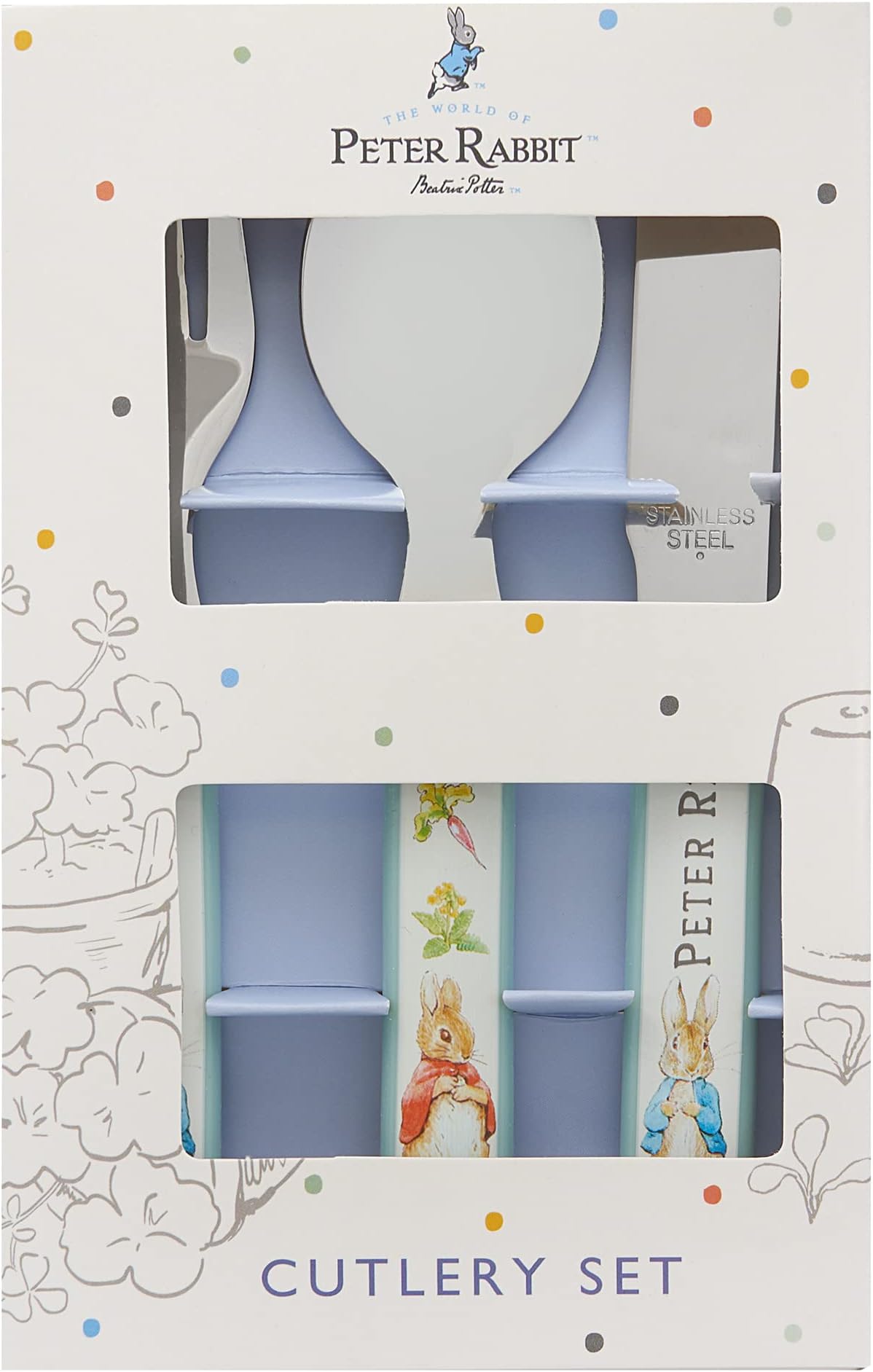 Peter Rabbit 3 Piece Cutlery Set – Metal, Reusable Children's Knife ...