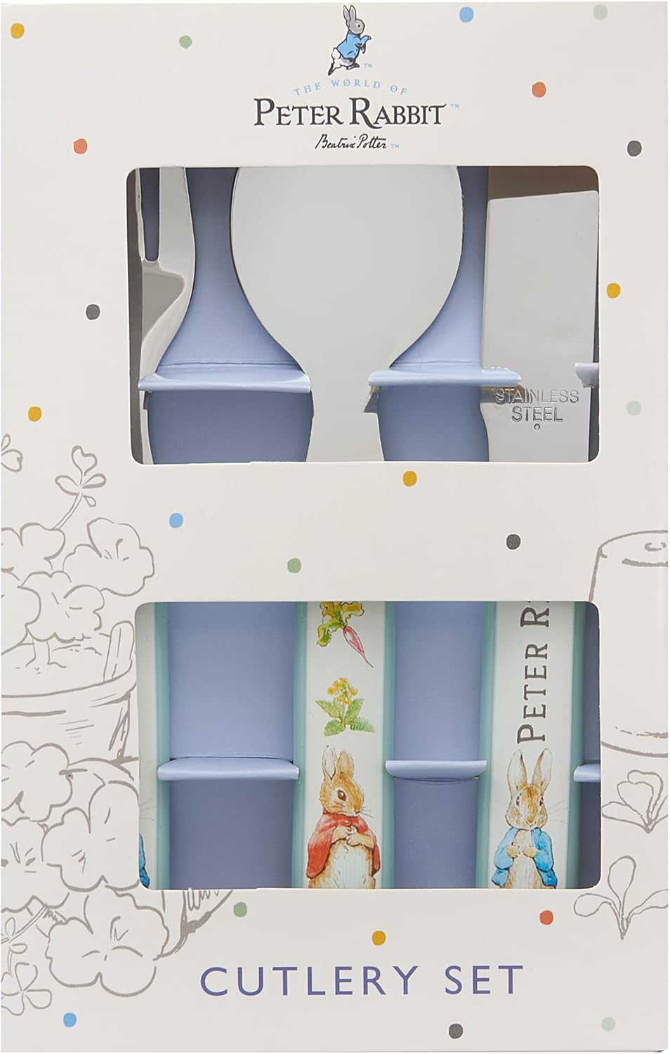 Peter Rabbit 3 Piece Cutlery Set – Metal, Reusable Children's Knife ...
