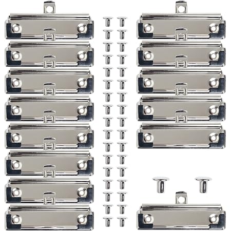 Amazon.com : Meetory 10 Pack Mountable Clipboard Clips,Spring Loaded ...