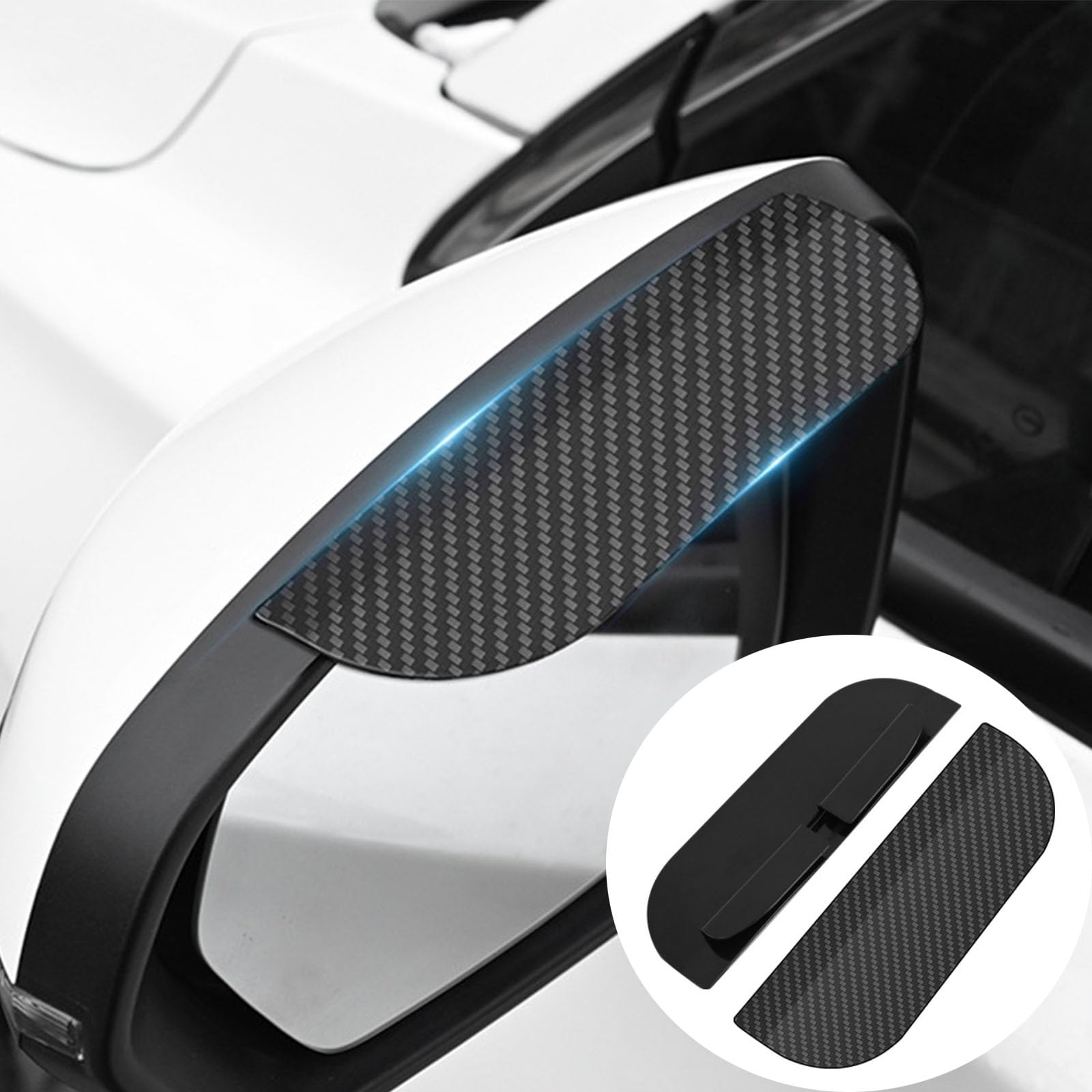 JinRui-T Wing Mirror Rain Deflector 2Pcs Car Mirror Rain Protector ...