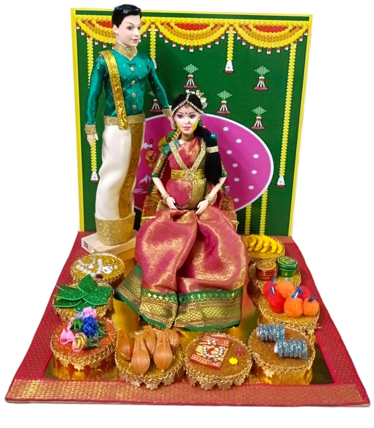 Latest Handmade Traditional Indian Costume Baby Shower/seemantham Dolls ...