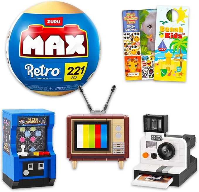 Amazon.com: Zuru Max Retro Builds Set for Kids - Bundle with Zuru Max ...