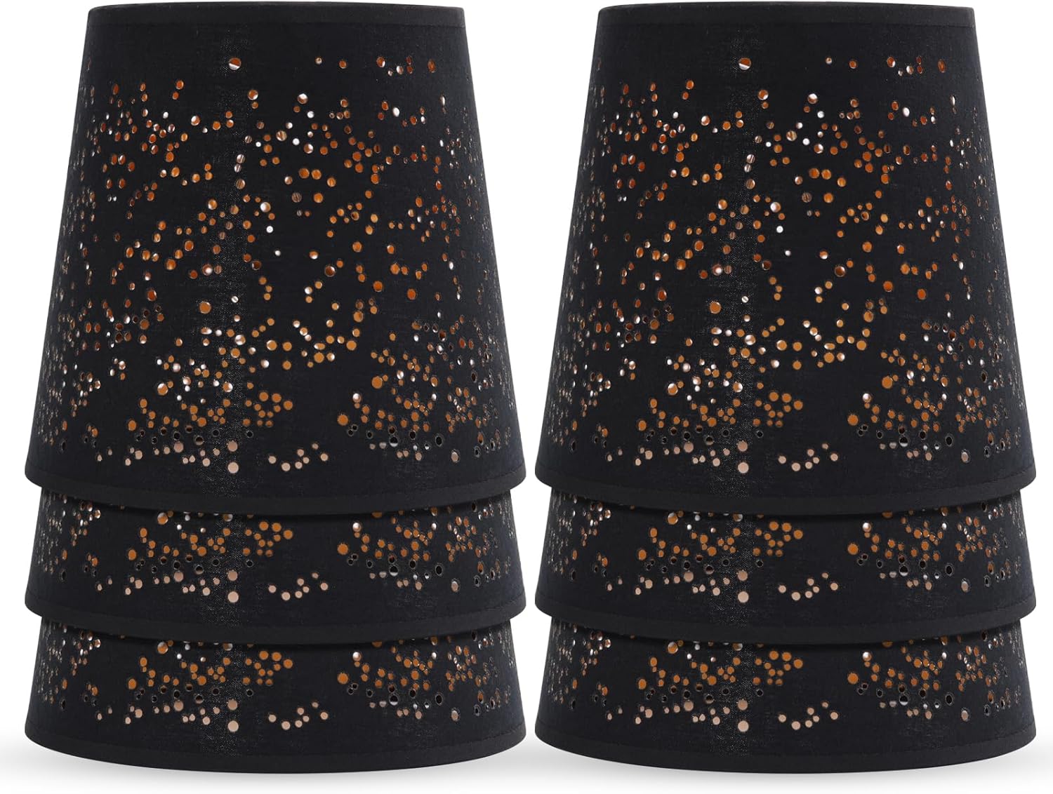 YISUN Lamp Shades Set of 6, Chandelier Small Lamp Shade, Bell, Clip On ...