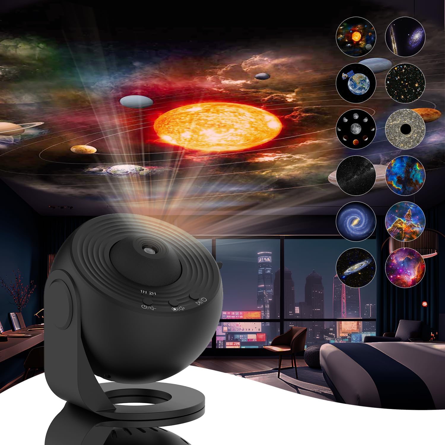 Proyector de estrellas, proyector de planetario SOMKTN con temporizador ...