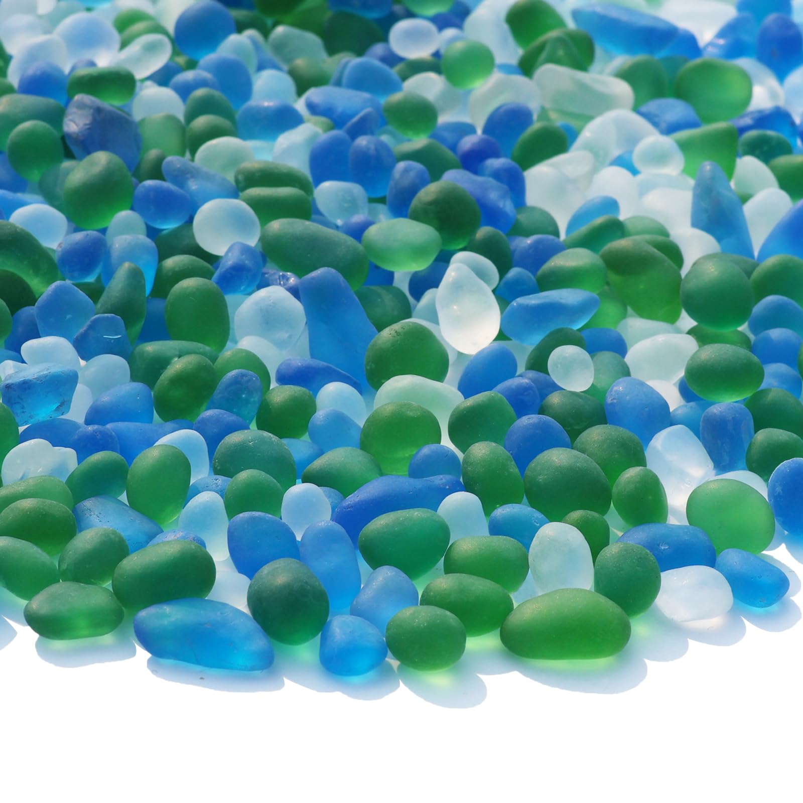 Amazon.com: QYGL Sea Glass Stones - 2.9LB/46.4oz Green Mixed Frosted ...