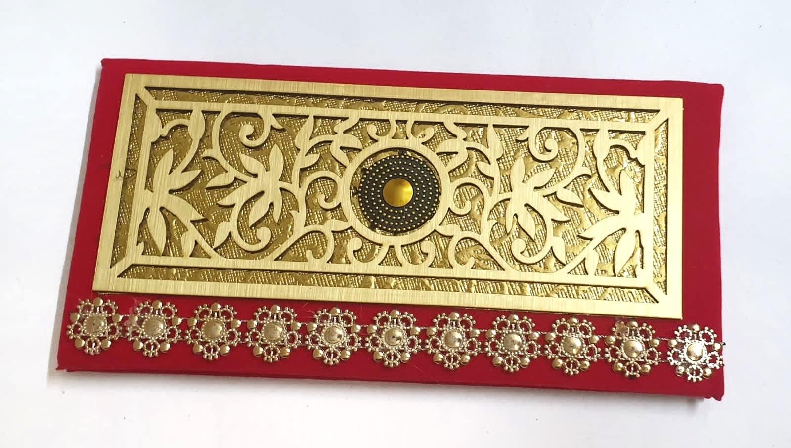 ANVIK Premium Unique Design Golden and Red Shagun Envelope Designer ...