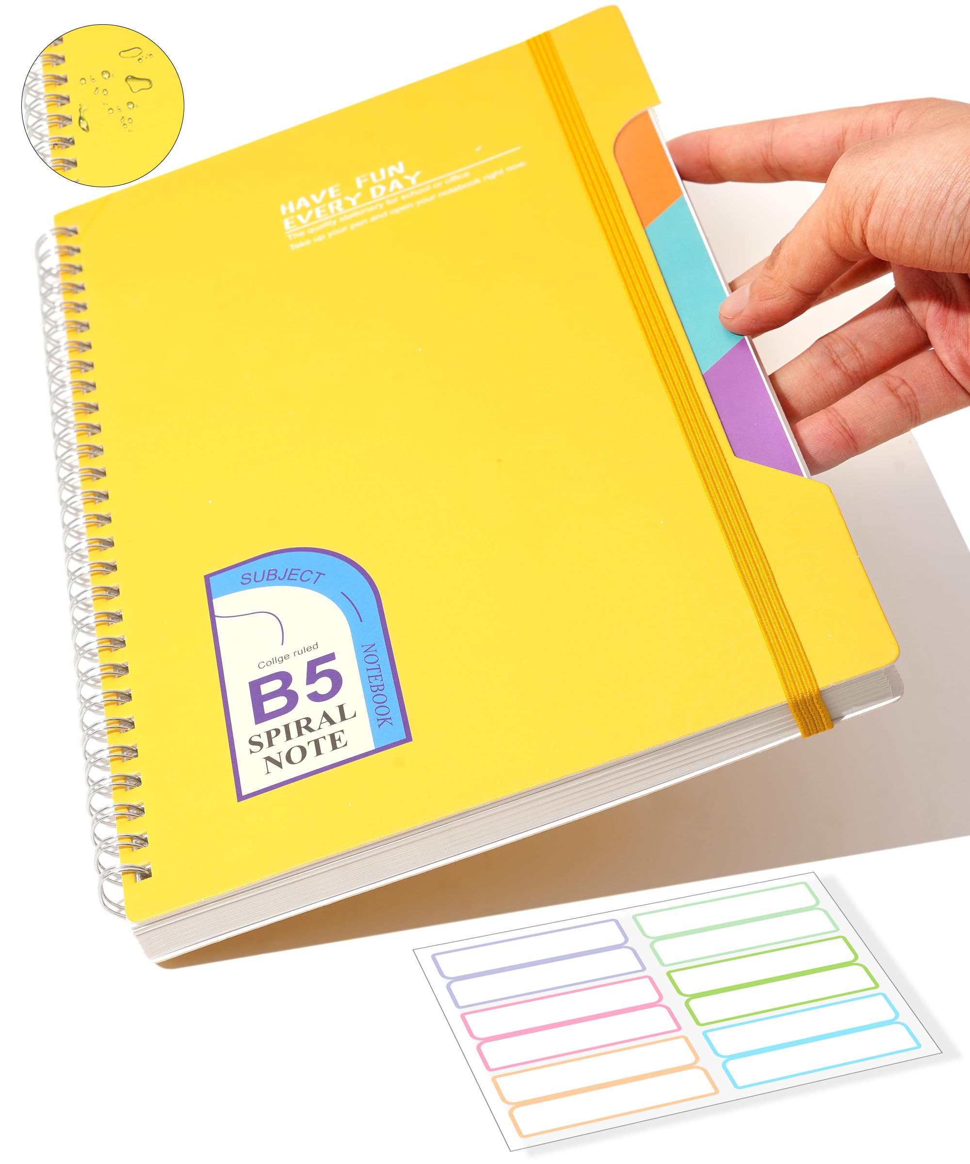 Amazon.com : CAGIE Spiral Notebook 6x9 College Ruled 7mm, Lined ...