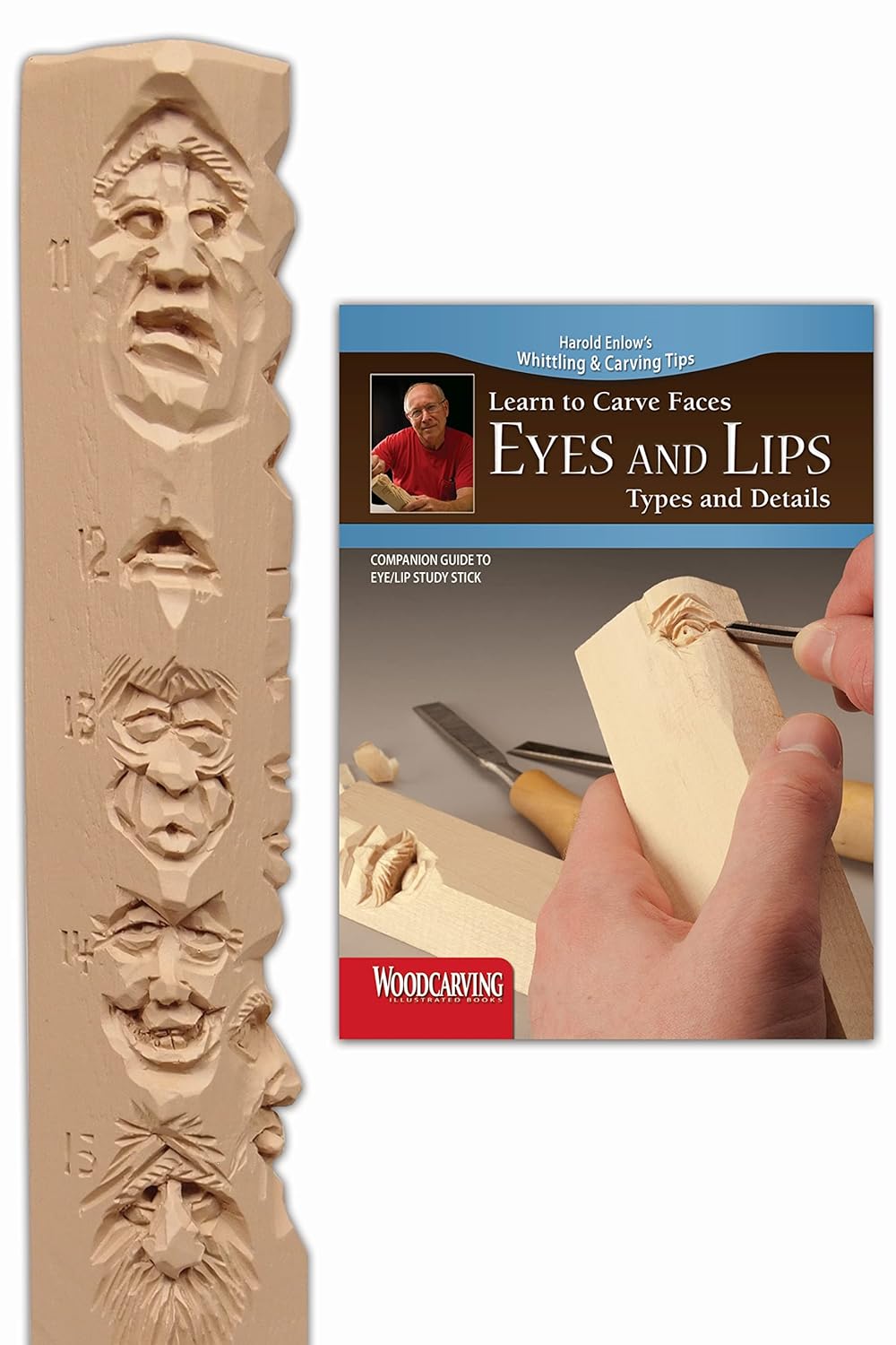 Eyes and Lips Study Stick Kit (Learn to Carve Faces with Harold Enlow ...