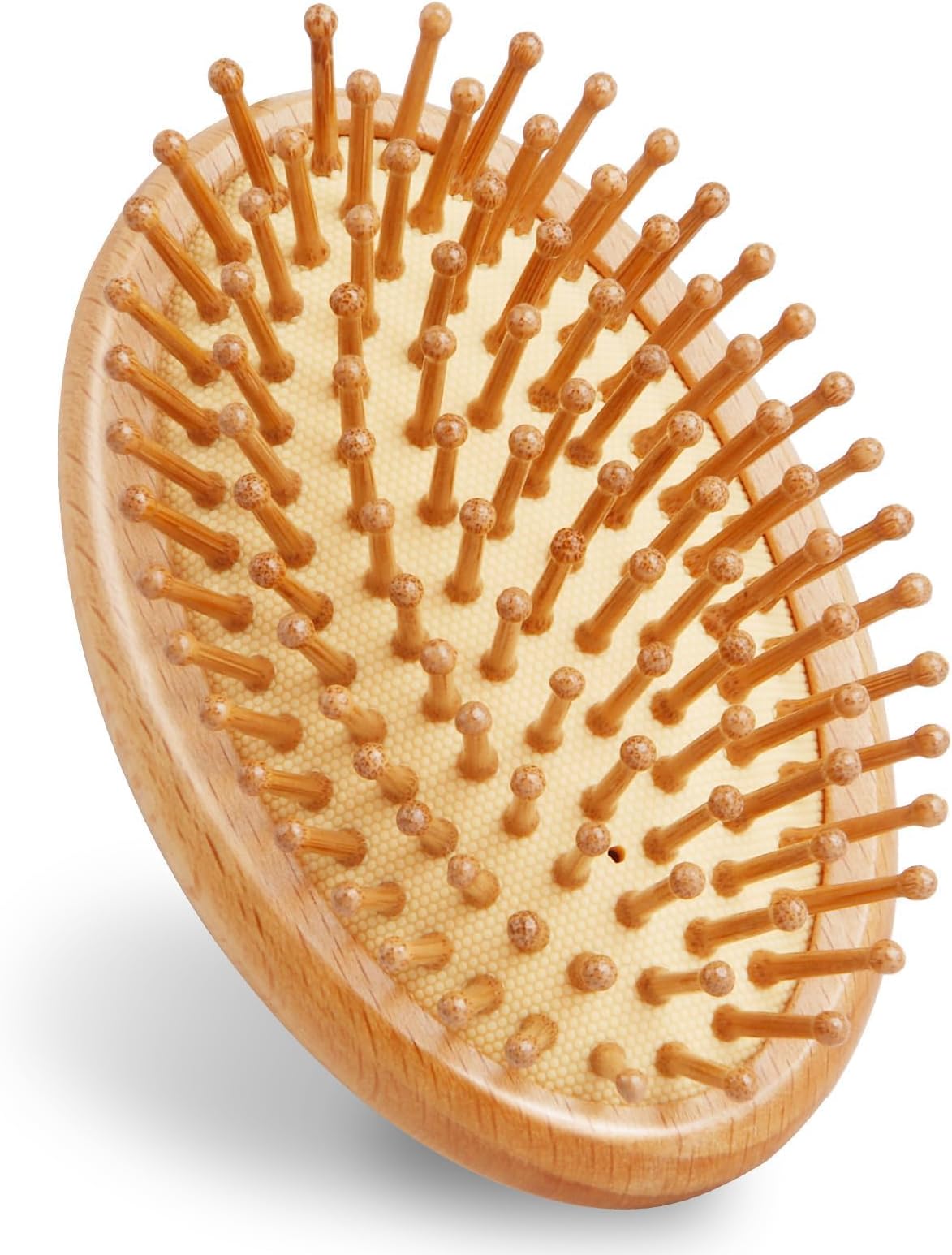 Amazon.com : Mini Bamboo Brush for Hair Growth, Natural Wooden Massager ...