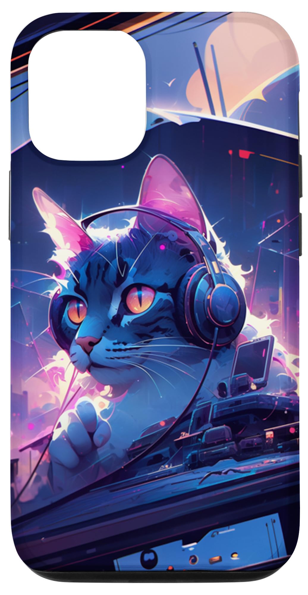 Anime Cat With Headphones
