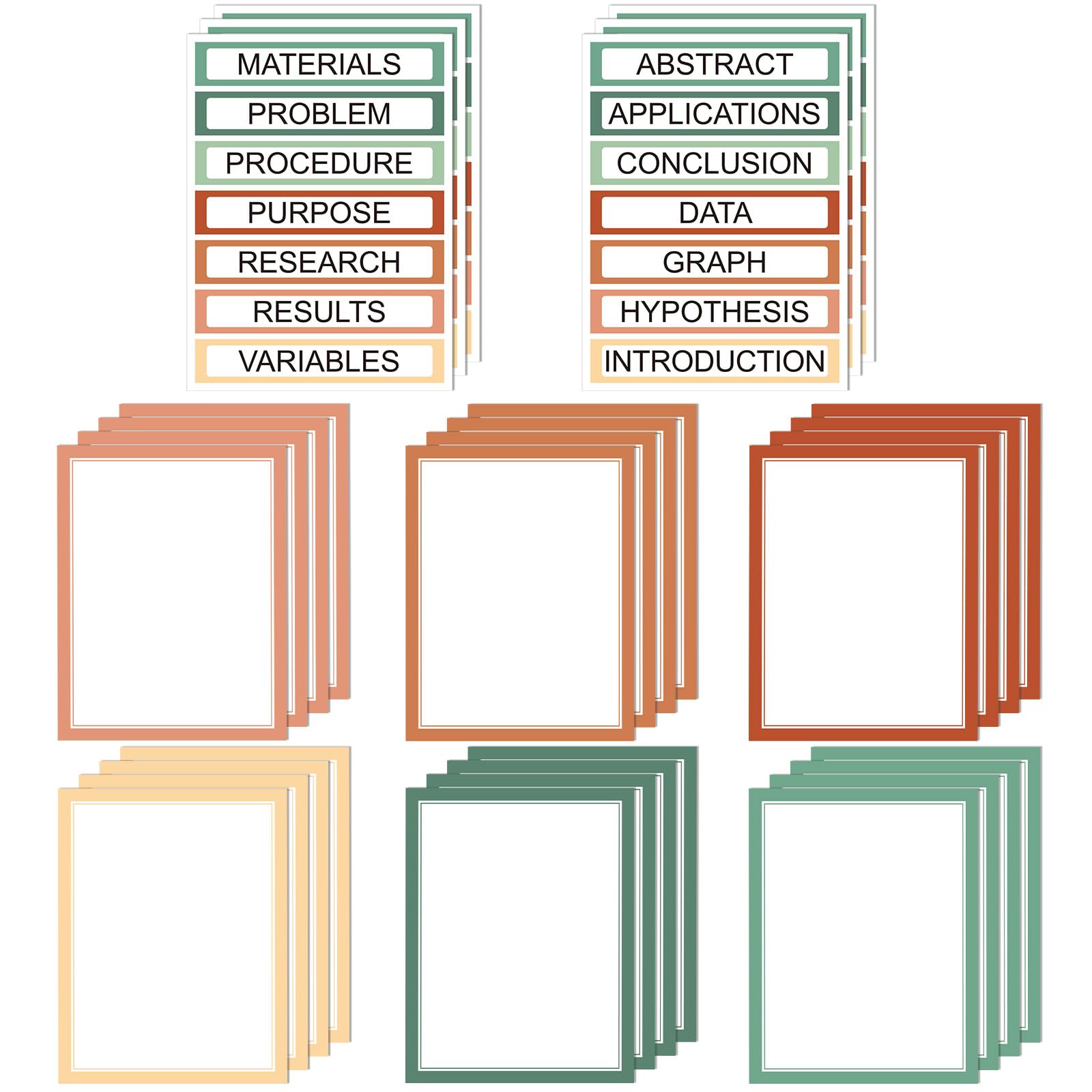 Amazon.com : Trandraft 24 Sheets Science Fair Board Supplies 18 Self ...