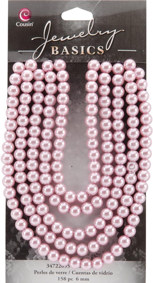 Amazon.com: Cousin Jewelry Basics 158-Piece 6mm Pearl, Rose : Arts ...
