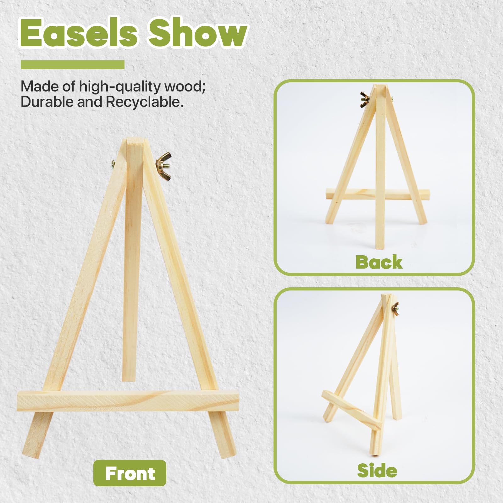 9 Inch Art Easels 12 Pack Tabletop Easels - 9 Inch Wood Display Easels ...
