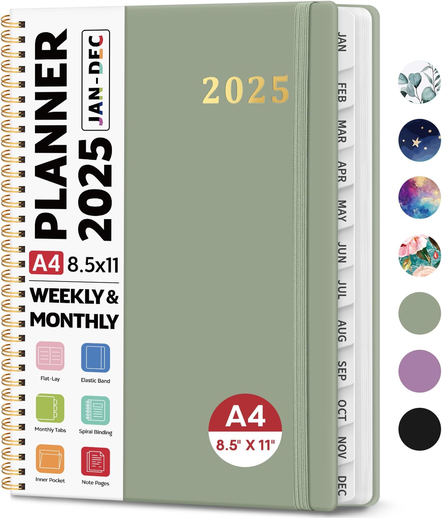 Amazon.com : 2025 Planner 8.5" x 11", Weekly and Monthly Calendar ...