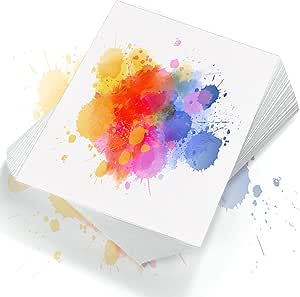 Amazon.com: 60 Sheets Cotton Watercolor Paper Bulk, 9" x 12" 140 lb/300 ...