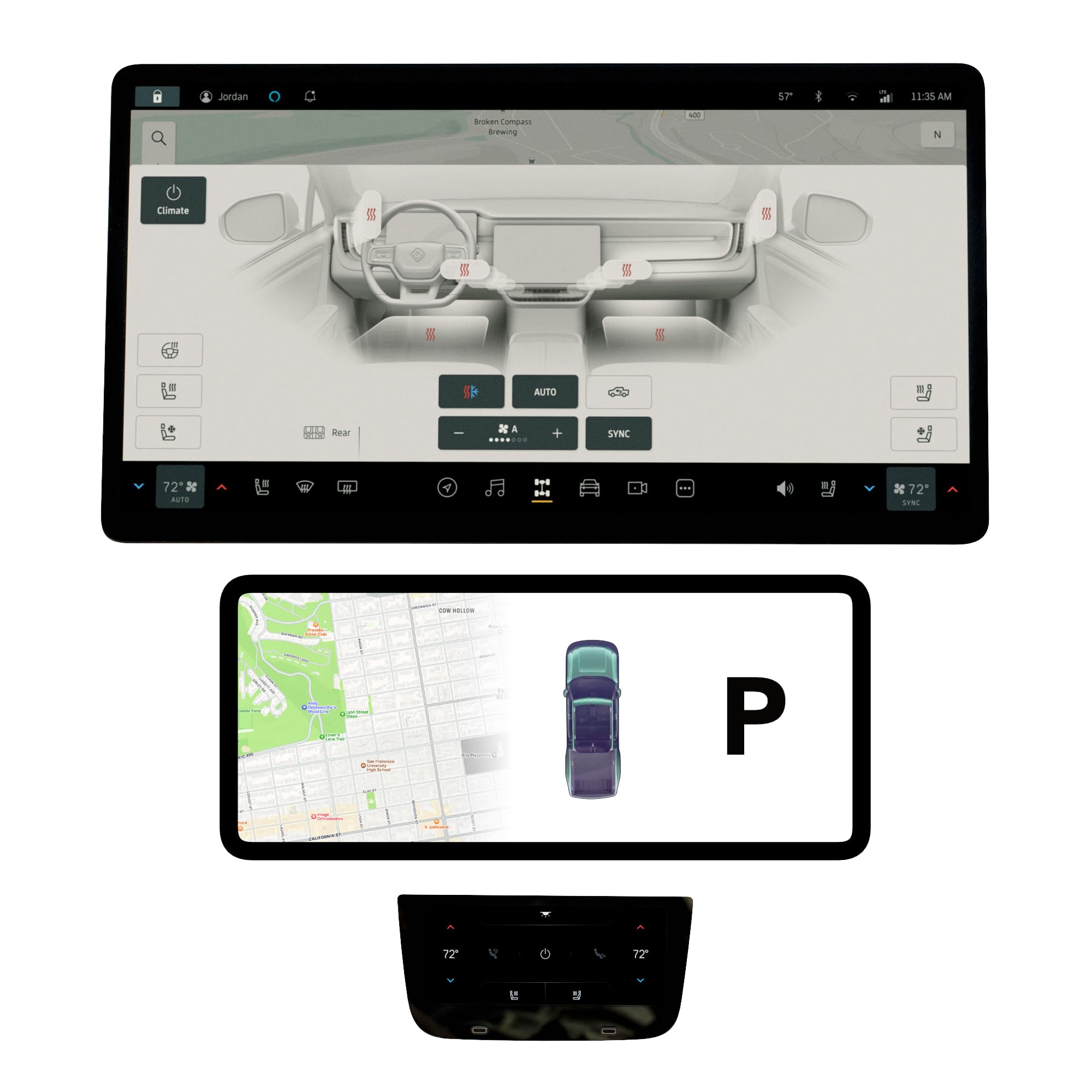 Amazon.com: TWRAPS Screen Protectors for Rivian R1S & Rivian R1T, Set ...