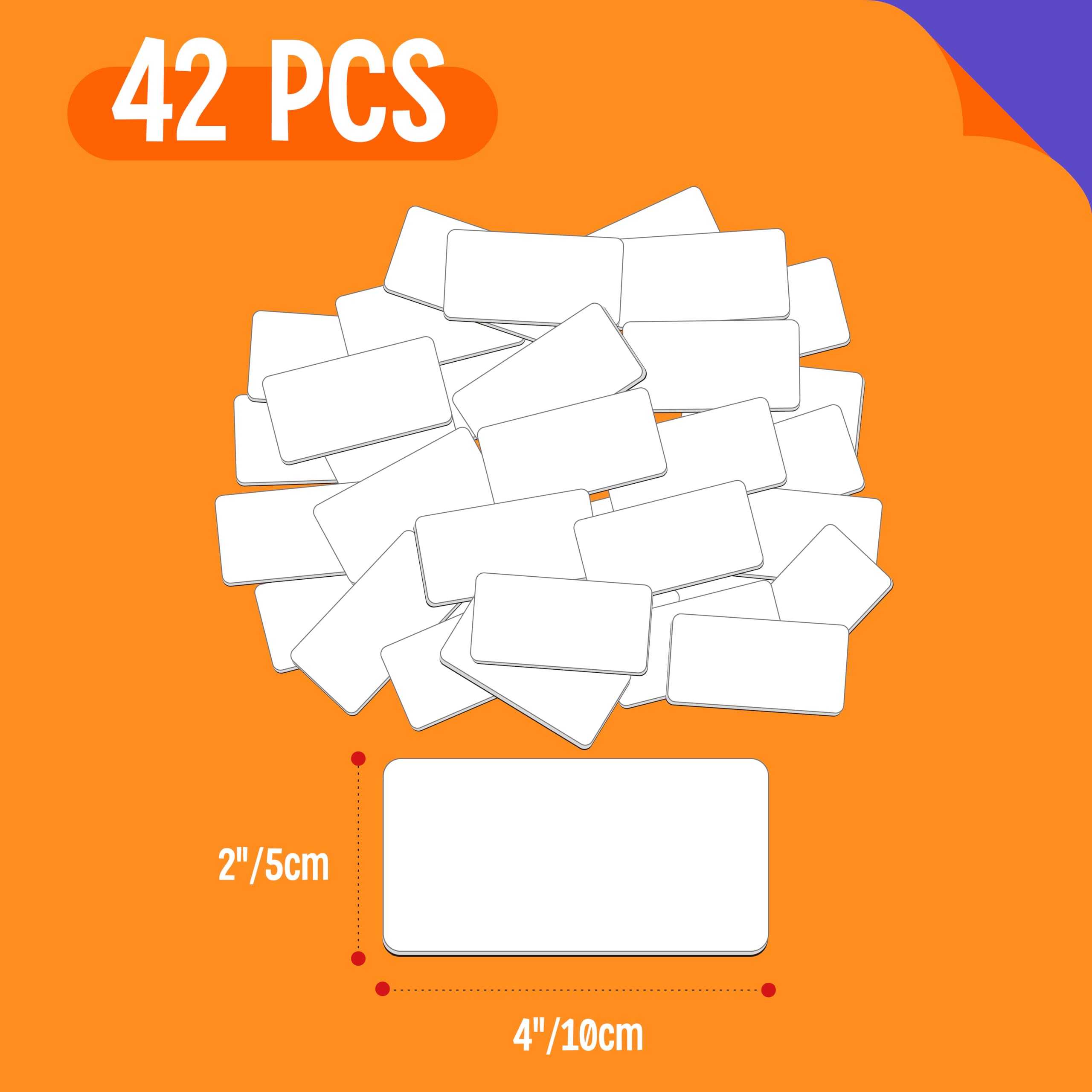 Snapklik.com : Magnetic Name Tag Label, 42 PCS Dry Erase Reusable Blank ...