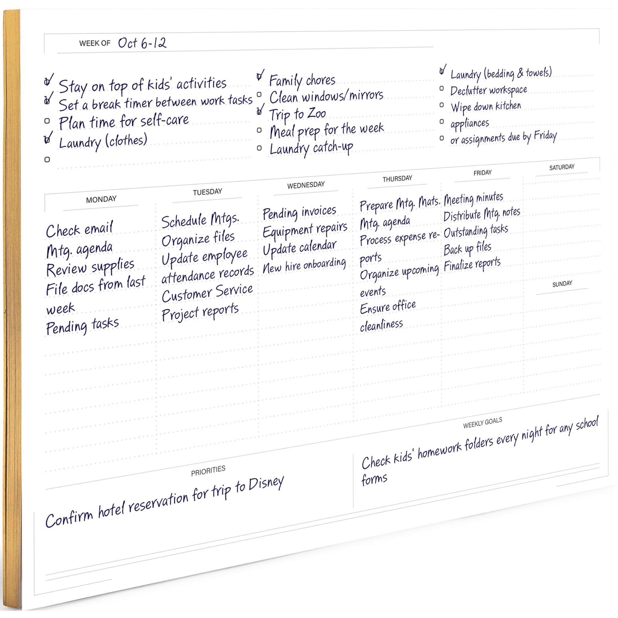 Amazon.com : Weekly Planner Notepad - Weekly Planner Pad and Weekly To ...