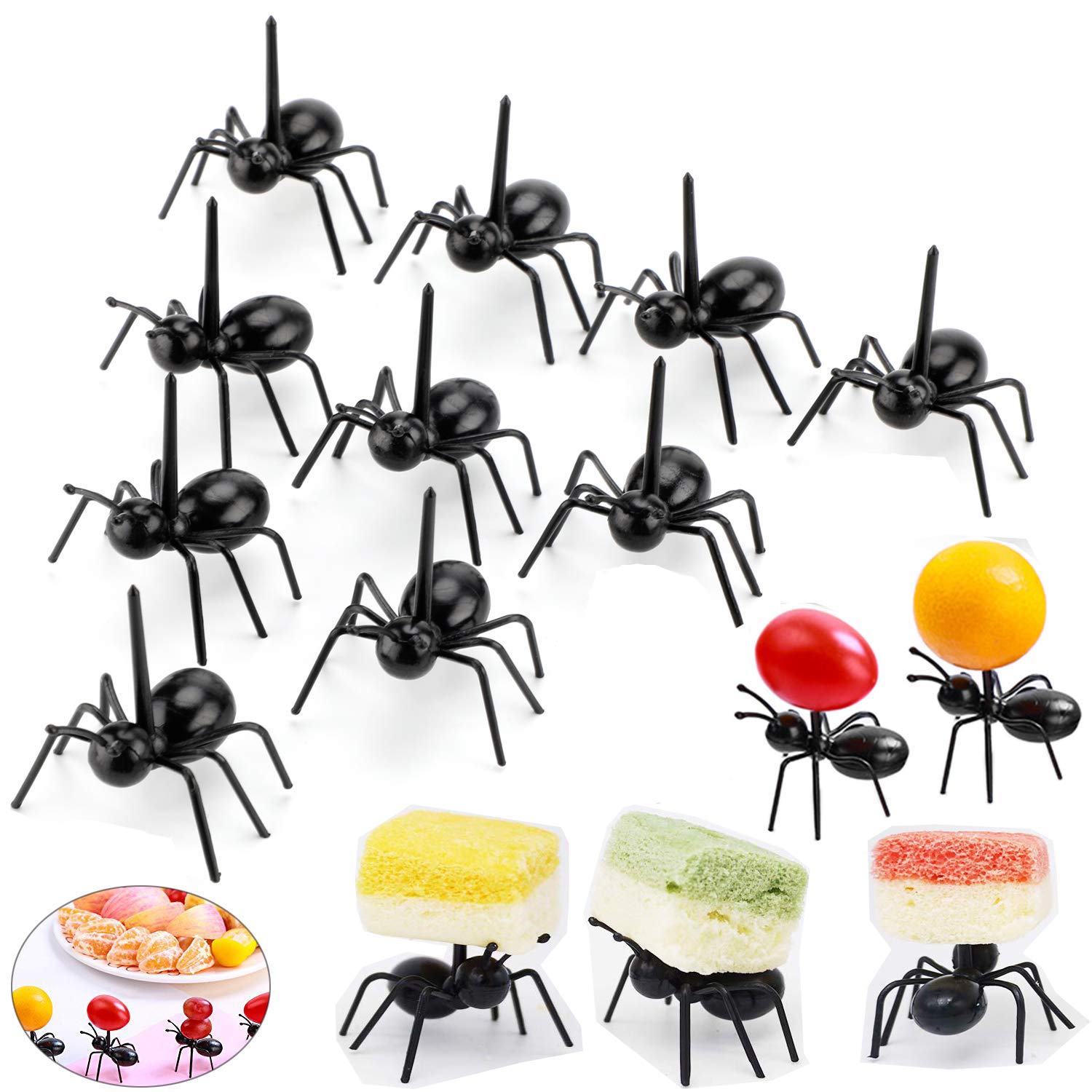 Amazon.com | Ant Toothpicks Fruit Dessert Fork (24Pcs) – OOTSR Reusable ...