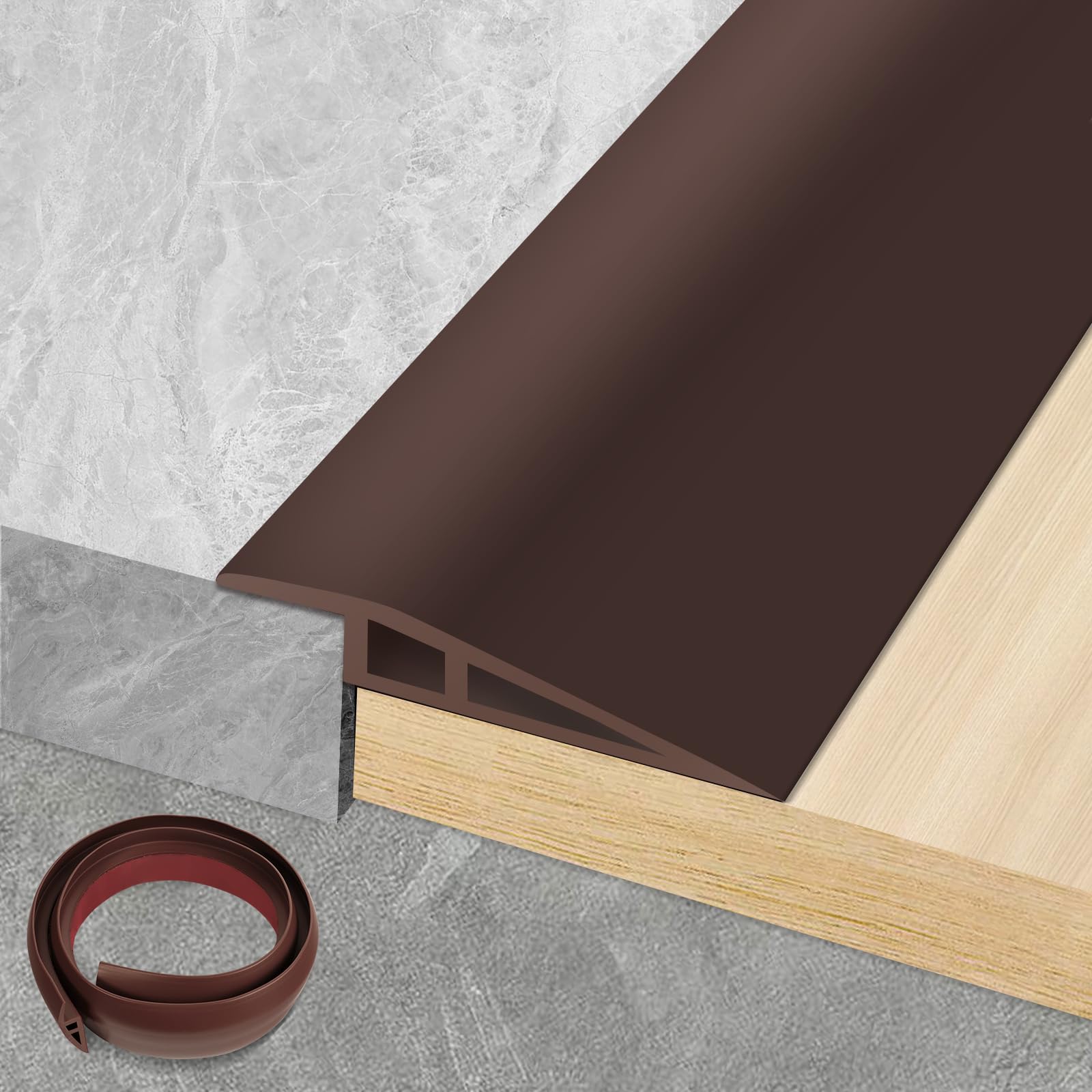 Heonay Vinyl Door Threshold Ramp for Doorways 2/5" to 3/5" High ...